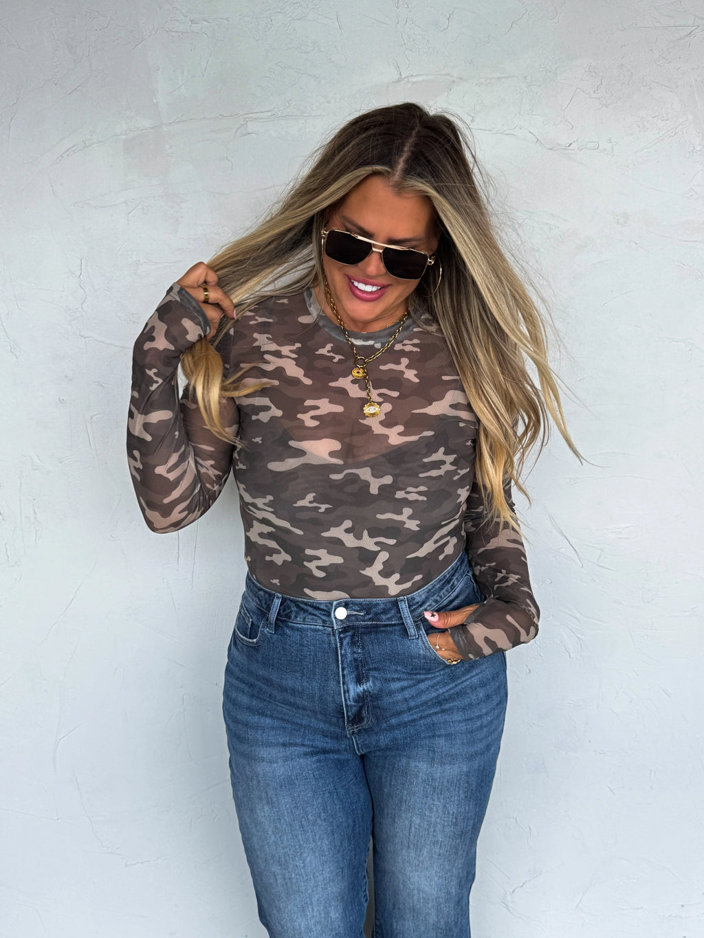 Camo Mesh Top – Beautifully You